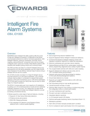 Edwards EST iO64 and iO1000 Datasheet 2023 | FACP Manuals