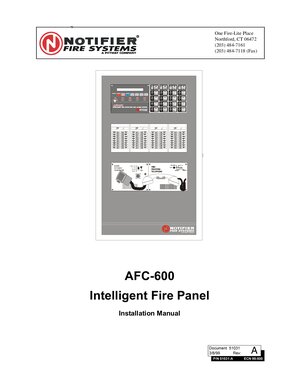 Notifier AFC-600 Installation Manual (1999) | FACP Manuals