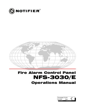 Notifier NFS-3030 Operations Manual (2003) | FACP Manuals